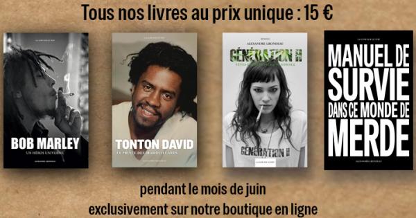 Lectures pour l'été : tous nos livres à 15 euros en juin ! | REGGAE.FR
